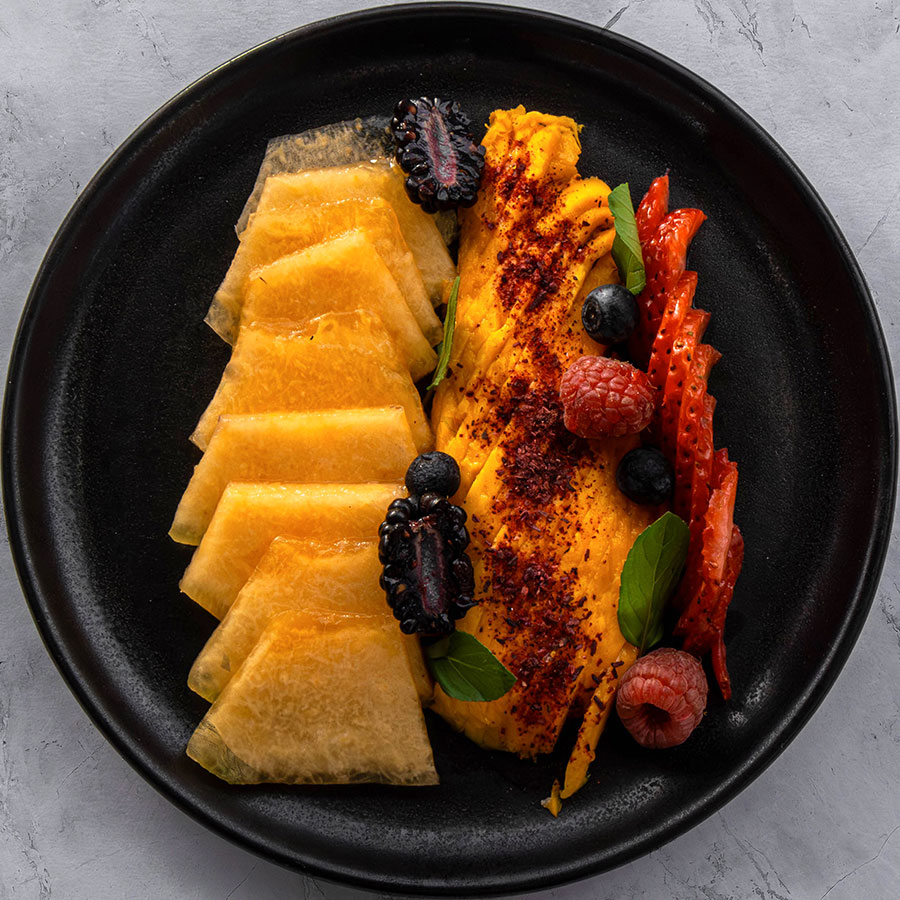 Plato de fruta de temporada